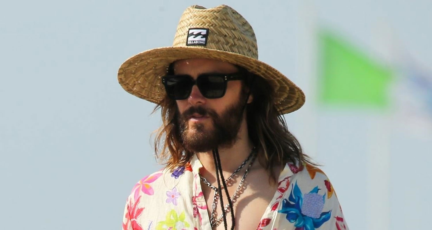 Jared Leto Wears Colorful Shirt & Straw Hat During Day Out in St ...