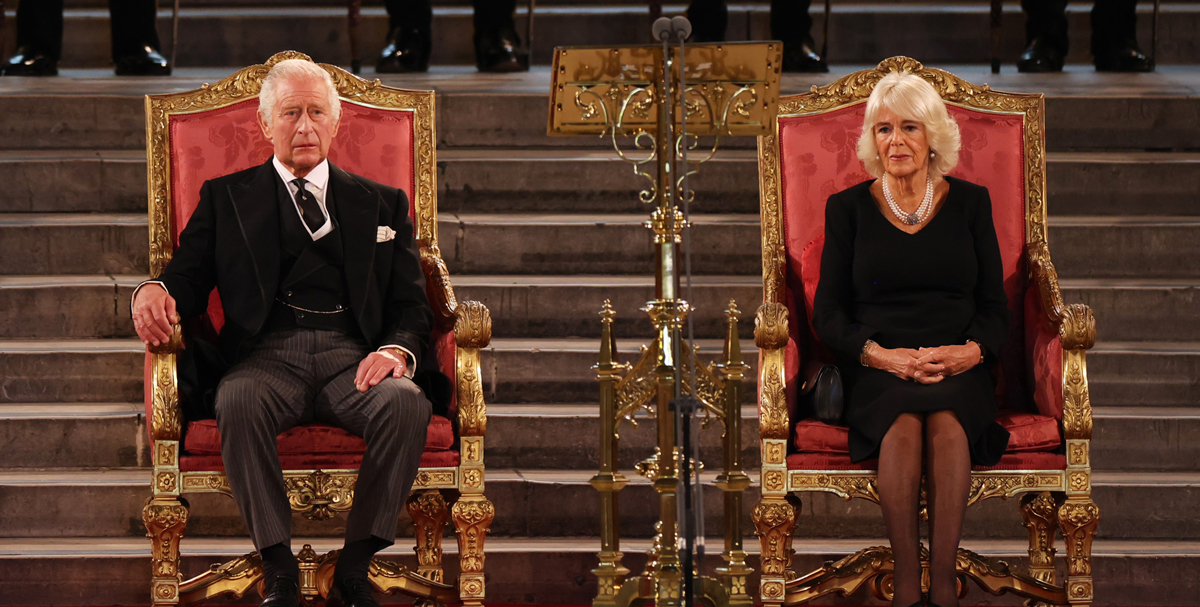 King Charles & Camilla, Queen Consort Sit on Thrones for First Time ...