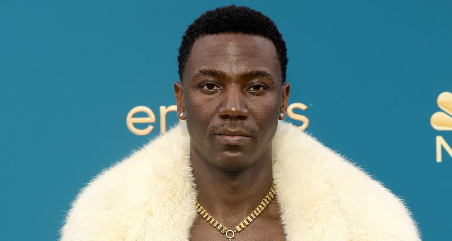 Jerrod Carmichael Goes Shirtless Under Fur Coat at Emmy Awards 2022 ...