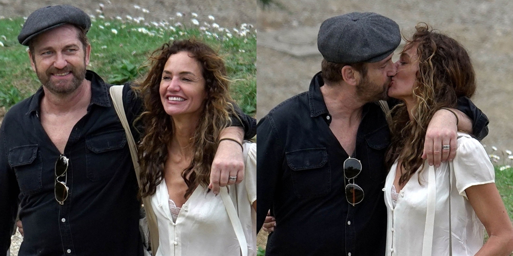 Gerard Butler & Morgan Brown Kiss, Pack on PDA While Sightseeing in ...