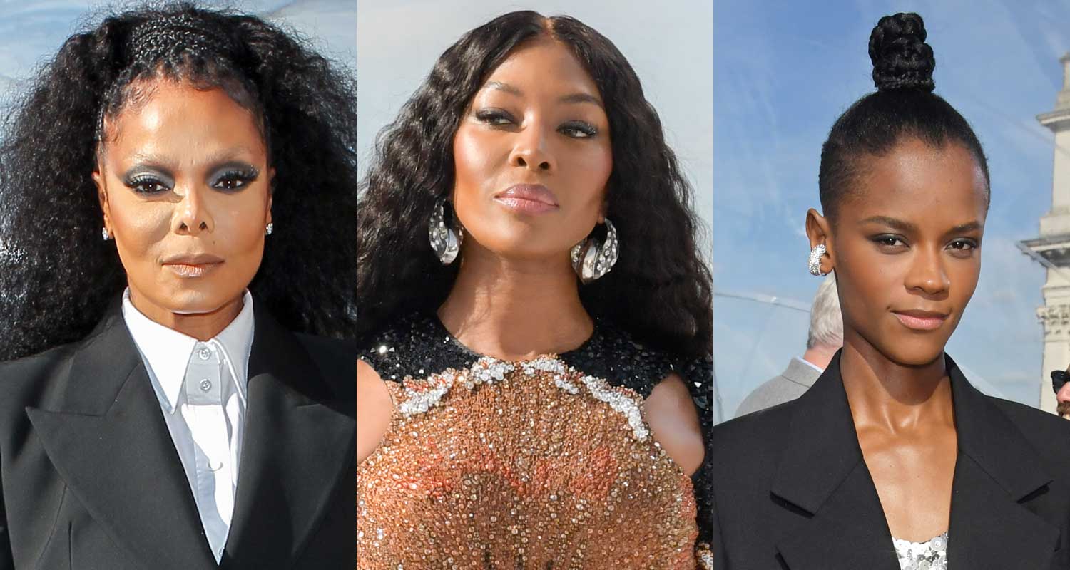 Janet Jackson & Letitia Wright Watch Naomi Campbell Walk in Alexander ...