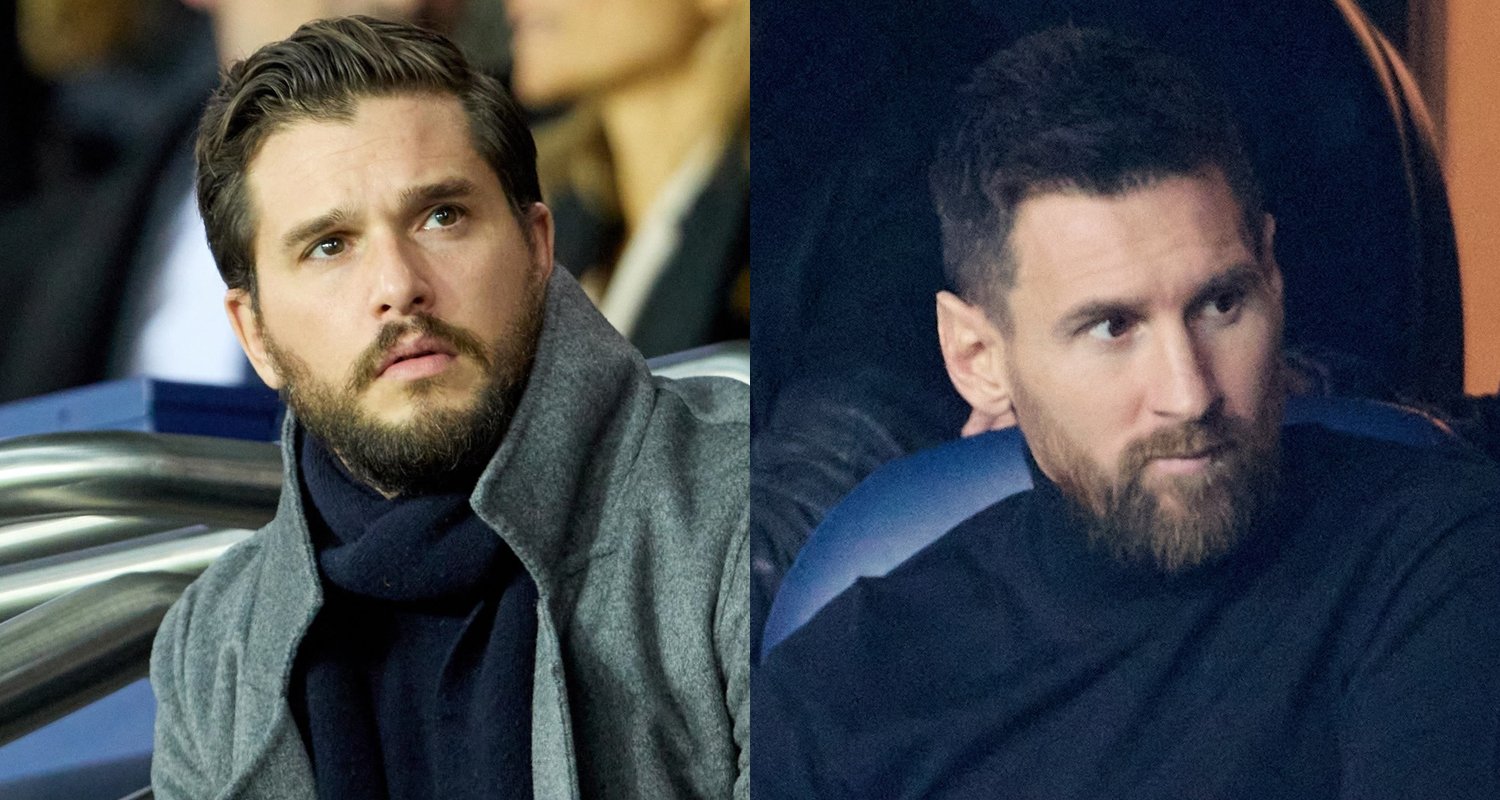Kit Harington & Lionel Messi Check Out Champions League Vs. Benfica ...