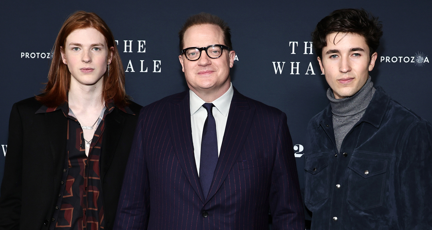 Brendan Fraser Gets Support from Sons Leland & Holden at ‘The Whale ...