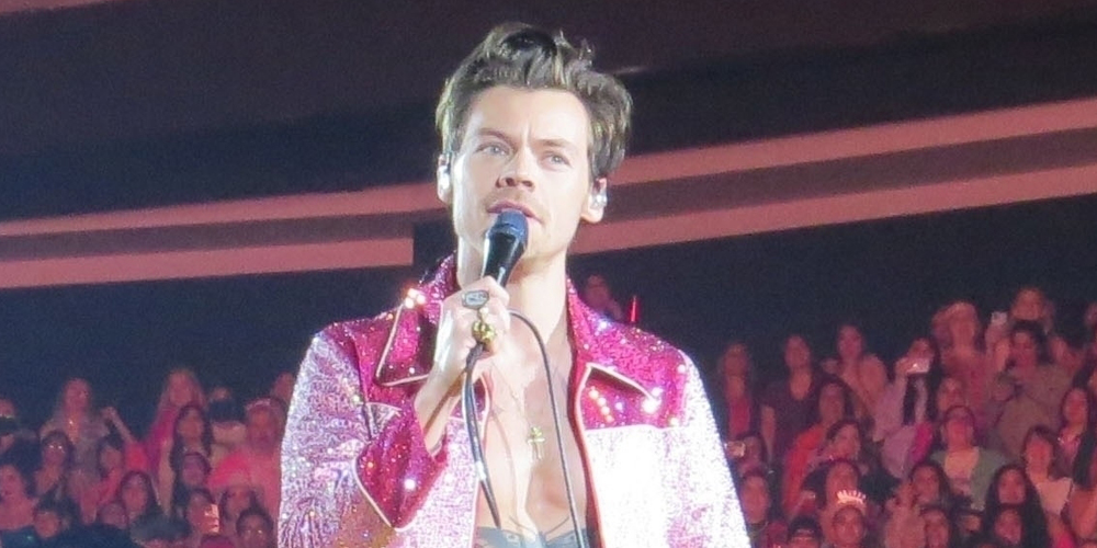 Harry Styles Rocks Out In Pink Sequined Pants During Concert on His ...