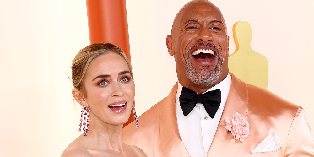 Emily Blunt & Dwayne Johnson Have a ‘Jungle Cruise’ Reunion at Oscars 2023! | 2023 Oscars ...