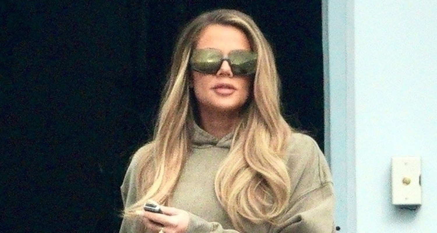 Khloe Kardashian Pairs Full Glam with Comfy Sweats While Leaving ...
