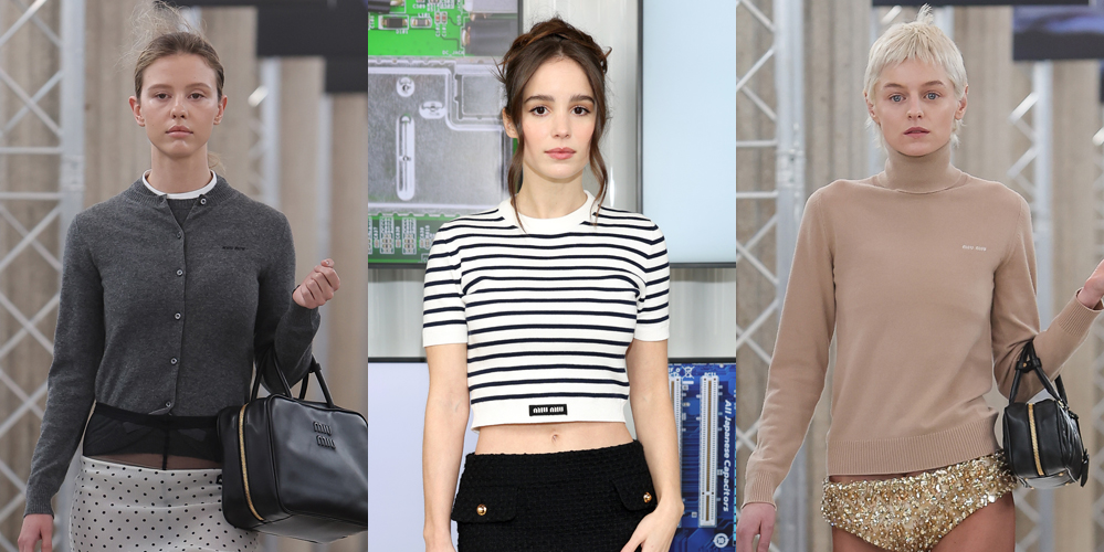Mia Goth & Emma Corrin Walk in Miu Miu Show, Attended by Alba Baptista ...