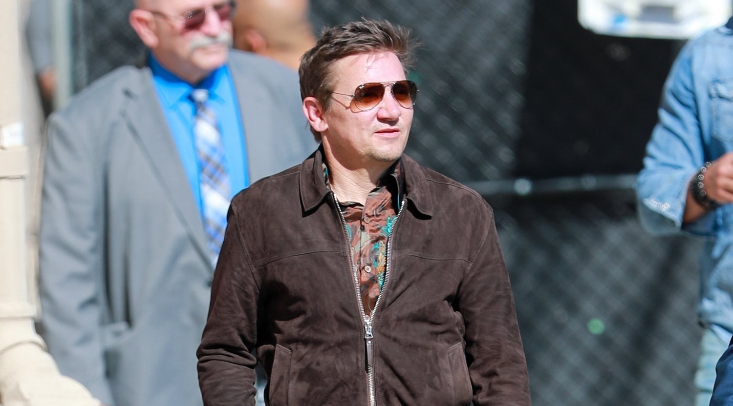 Jeremy Renner Walks With a Cane for Assistance While Arriving for Jimmy ...