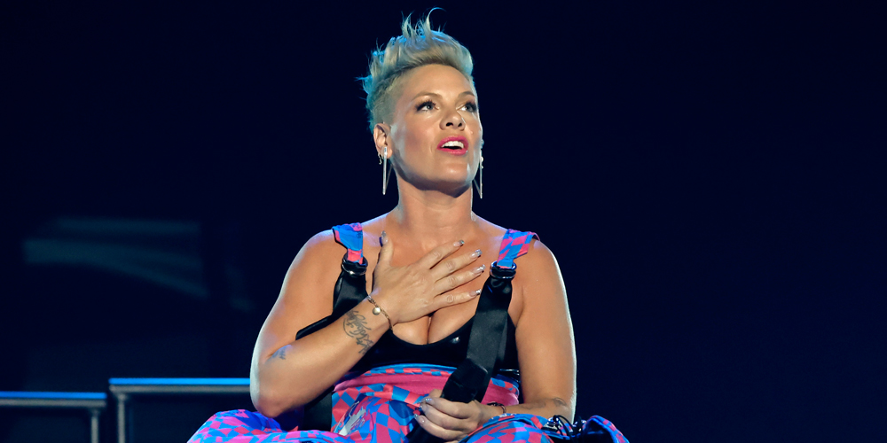 Pink Receives Giant Wheel of Cheese During Concert After Fan Throws ...