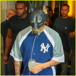Drake Wears a Rottweiler Mask While Arriving to Concert in New York ...