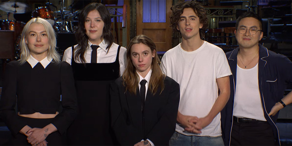 Timothée Chalamet & Boygenius are ‘Live, Laugh, Love’-ing in ‘Saturday Night Live’ Promo – Watch ...