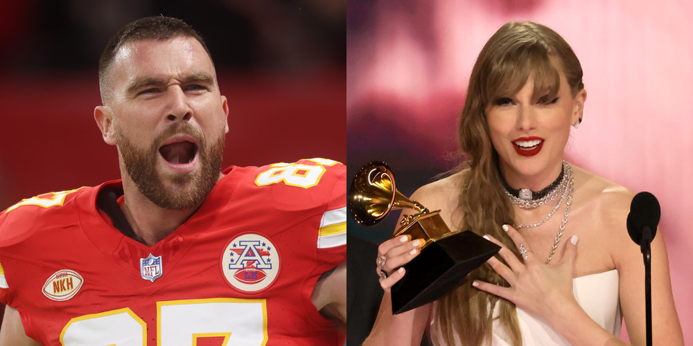 Travis Kelce Reacts to Taylor Swift’s Grammy Wins, Speaks Out During Super Bowl Press Conference ...