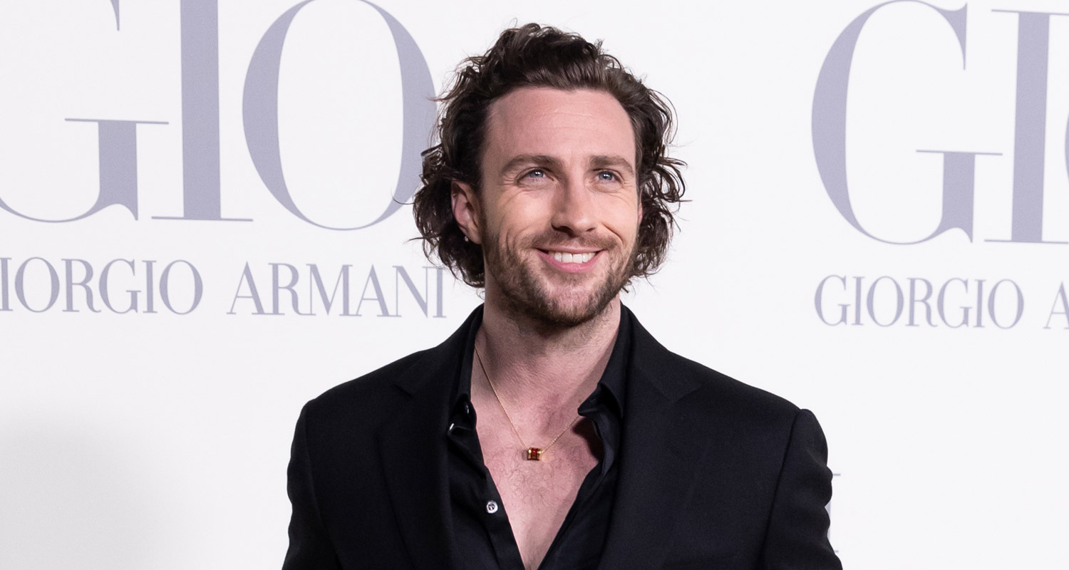 Aaron Taylor-Johnson Looks Suave in Black Suit at Giorgio Armani Photo Call in Madrid | Aaron ...