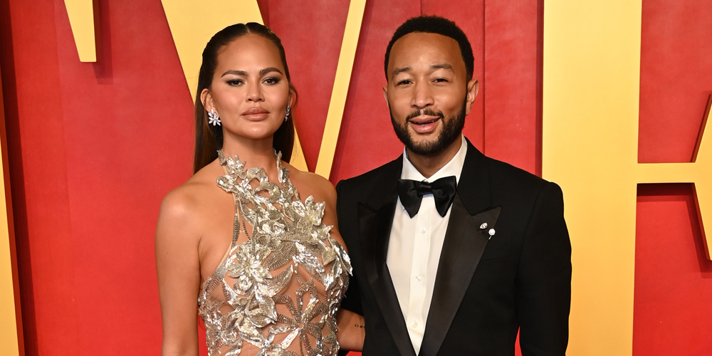 John Legend & Chrissy Teigen Rock Vanity Fair Oscar Party 2024 Red ...