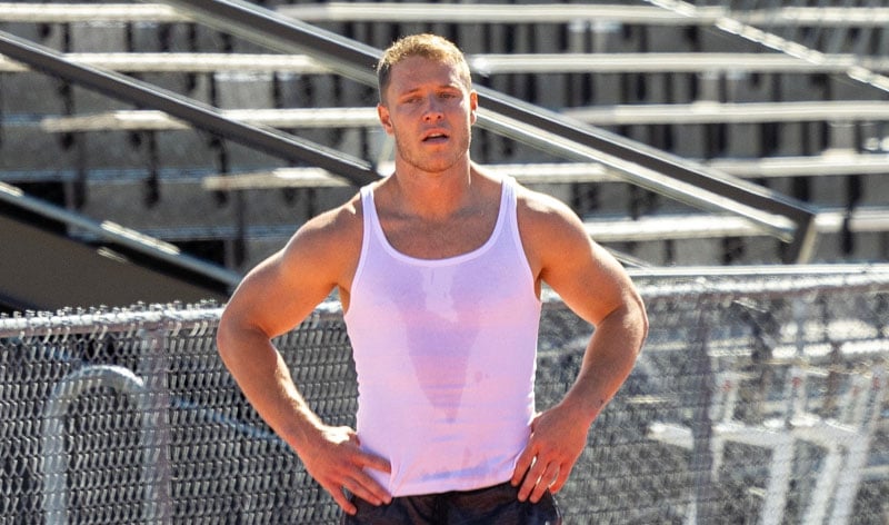 Christian McCaffrey Gets Hot & Sweaty During Outdoor Workout at L.A ...