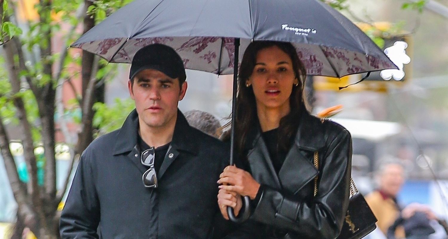 Paul Wesley & Girlfriend Natalie Kuckenburg Share an Umbrella During Rainy Day Outing | Natalie ...