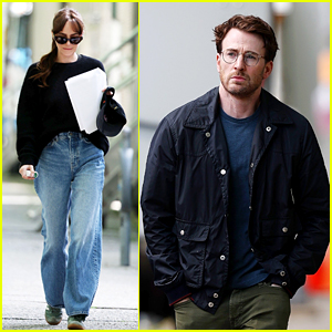 Chris Evans Looks Sexy in Specs on ‘Materialists’ Set with Dakota Johnson | Chris Evans, Dakota ...
