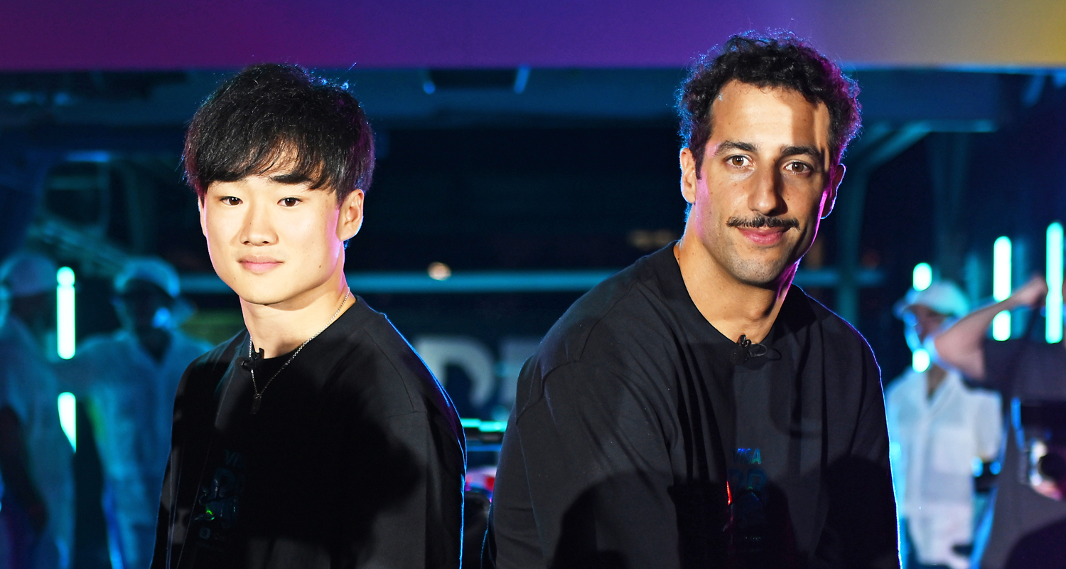 Formula 1′s Daniel Ricciardo & Yuki Tsunoda Unveil Colorful New RB Car ...