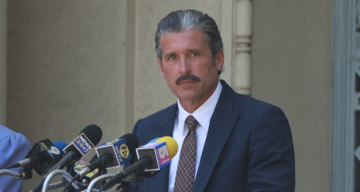 Patrick Dempsey Sports Mustache While Filming Press Conference Scene ...