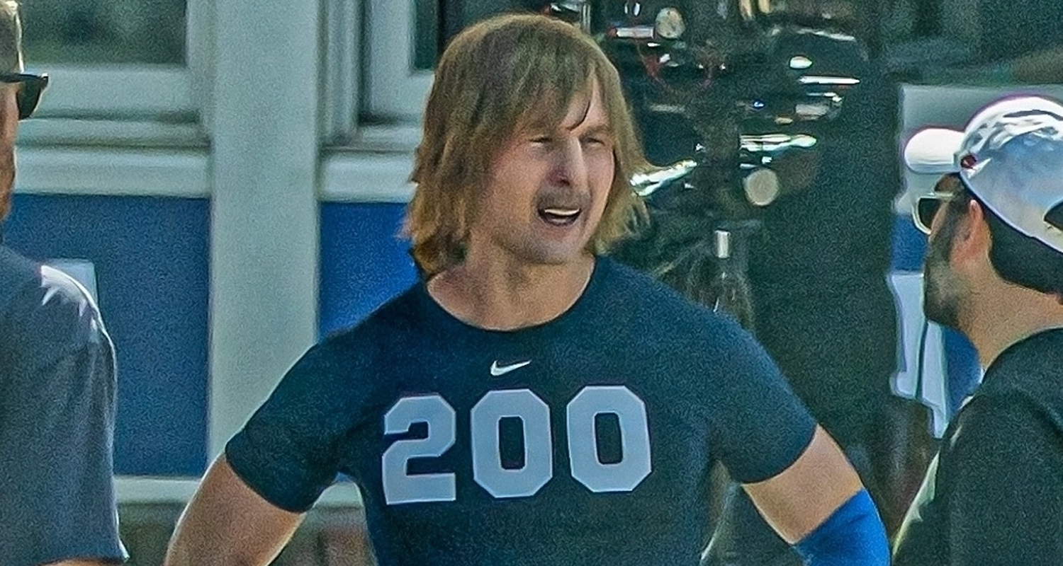 Glen Powell Gets Into Character Filming New Hulu Series ‘Chad Powers ...