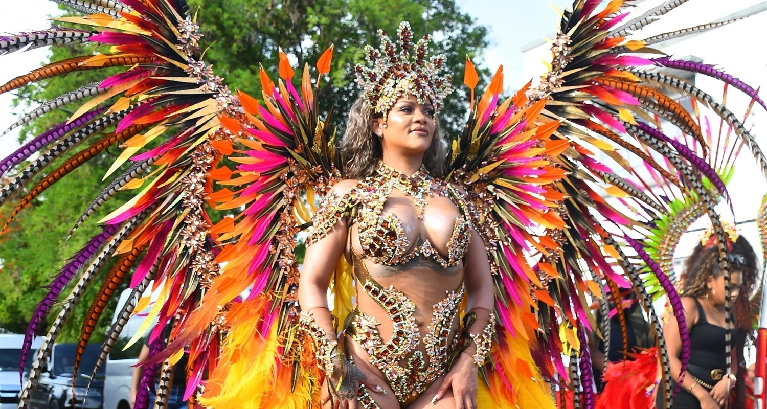 Rihanna Slays in Bejeweled Bodysuit With Colorful Wings at Crop Over Festival 2024 in Barbados ...