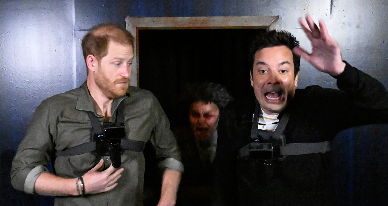 Prince Harry Screams As He Gets Scared With Jimmy Fallon at ...