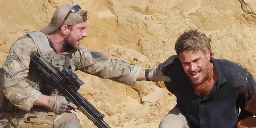 Aaron Taylor-Johnson & Theo James Film Intense Action Scene for ‘Fuze ...