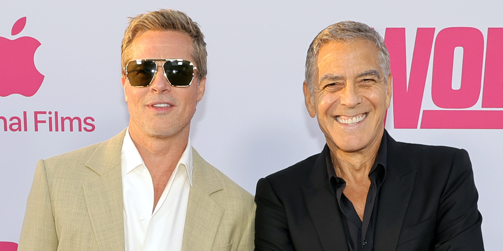 George Clooney & Brad Pitt Buddy Up at ‘Wolfs’ Premiere in Hollywood | Amy Ryan, Brad Pitt ...