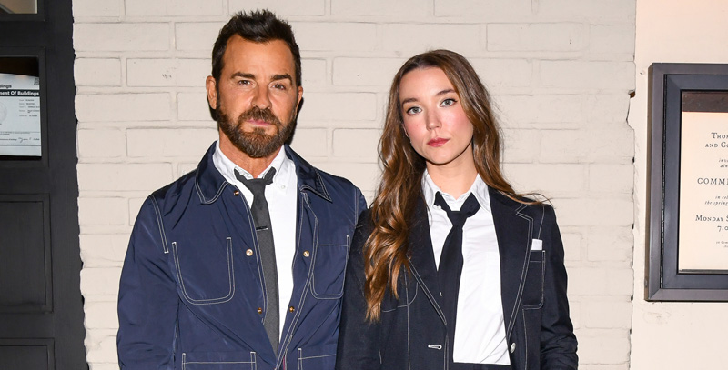 Justin Theroux & Fiancee Nicole Brydon Bloom Wear Matching Outfits at ...