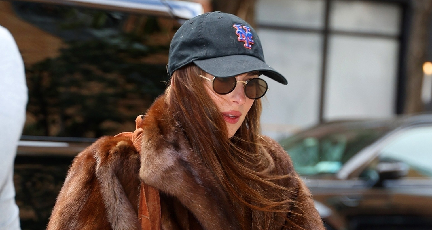 Dakota Johnson Bundles Up in Fur Coat for Day Out in NYC | Dakota ...
