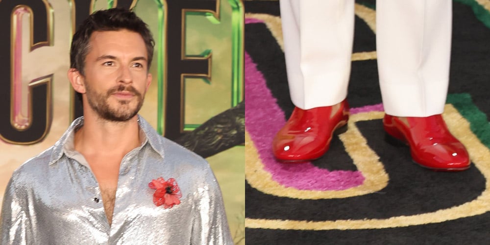 Jonathan Bailey Wears Ruby Slippers & Poppy Pin for ‘Wicked’ Premiere ...
