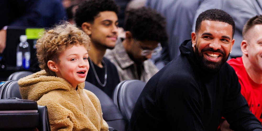Drake Brings Son Adonis, 7, to Raptors NBA Game | Adonis Graham ...