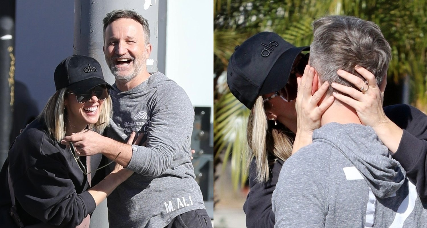 Kelly Rizzo & Boyfriend Breckin Meyer Share Laugh & Steamy Kisses ...