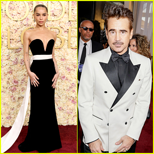 ‘The Batman’ Stars Zoe Kravitz & Colin Farrell Step Out for Golden ...