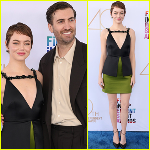 Emma Stone & Husband Dave McCary Hit the Blue Carpet at Independent ...