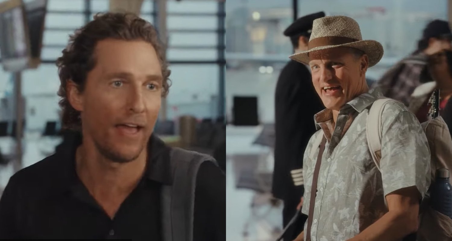 Salesforce Super Bowl Commercial 2025 Matthew Mcconaughey And Woody Harrelson Have Airport