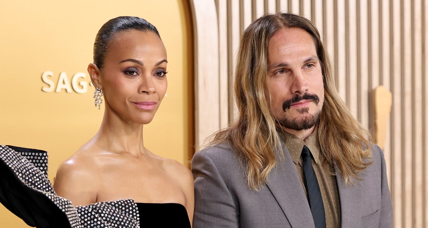 Zoe Saldana Gets Support from Husband Marco Perego at SAG Awards 2025 | 2025 SAG Awards, Marco ...
