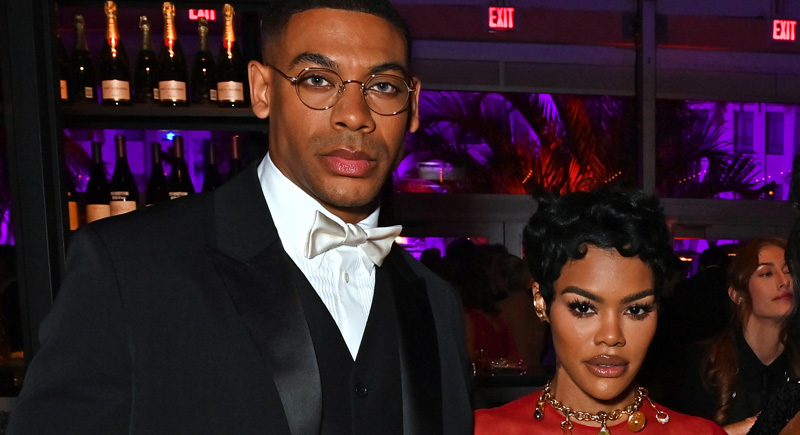 Aaron Pierre & Teyana Taylor Fuel Romance Rumors After Attending Vanity ...