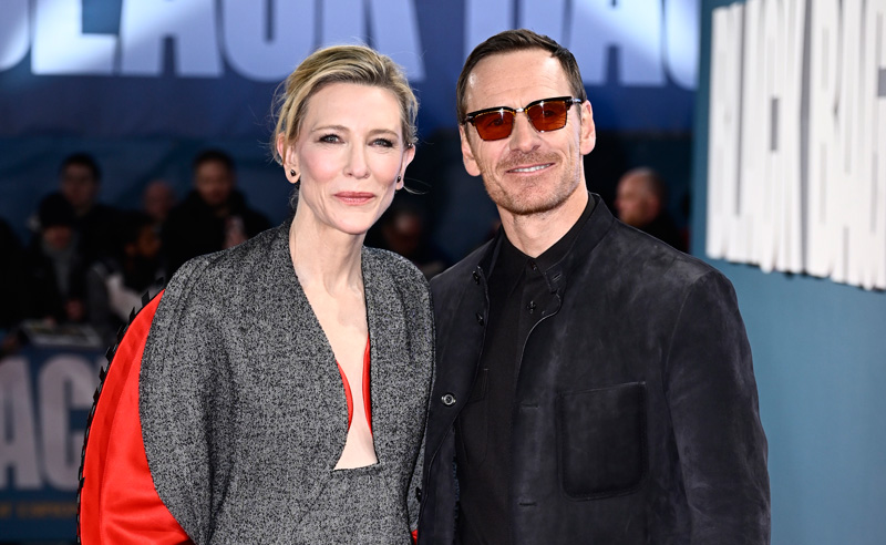 Cate Blanchett Wears Backless Dress for ‘Black Bag’ London Premiere with Michael Fassbender ...