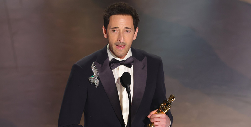 Adrien Brody Wins Second Best Actor Award at Oscars 2025, Throws Gum to Girlfriend Georgina ...