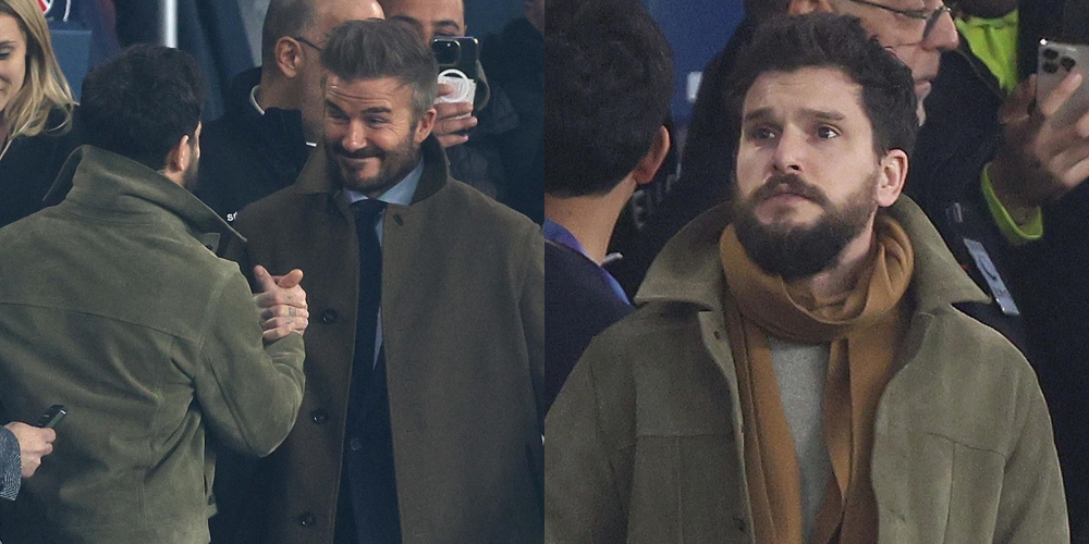 David Beckham Runs Into Kit Harington at Soccer Game Amid Paris Fashion ...
