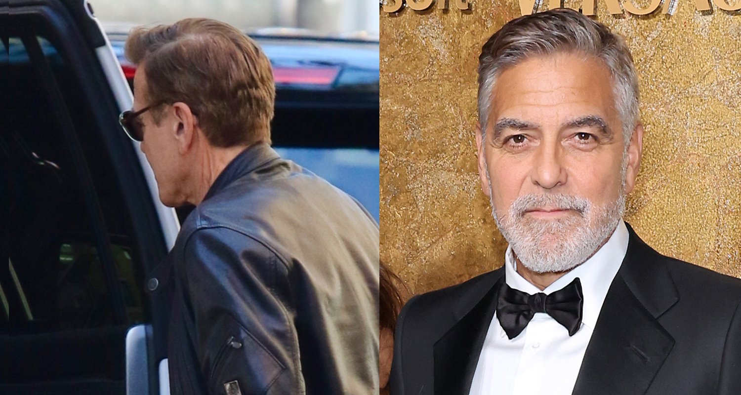 George Clooney Ditches Signature Silver Hair, Debuts New Brunette Look! | Amal Alamuddin Clooney ...