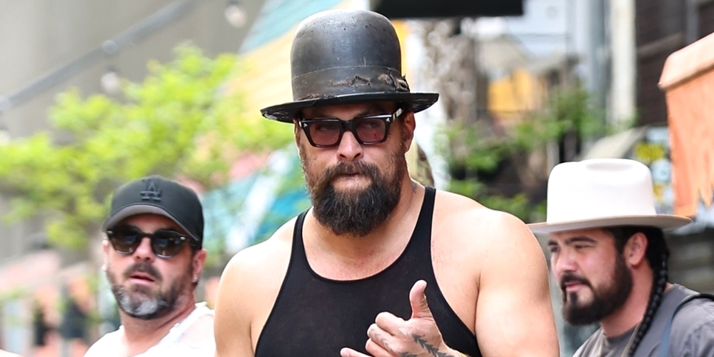 Jason Momoa Bares Buff Arms in Black Tank Top After Grabbing Lunch in ...