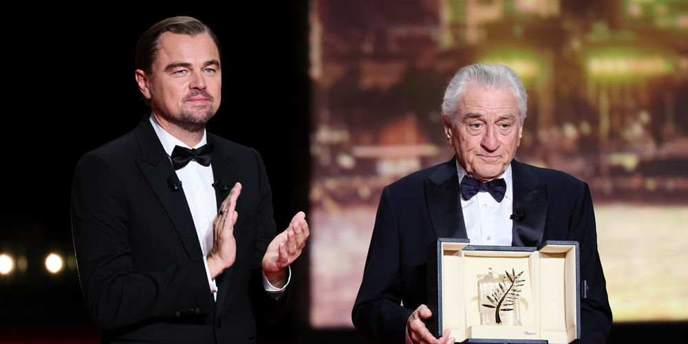 Leonardo DiCaprio Presents Robert De Niro with Cannes’ Honorary Palme d’Or, Robert Uses Speech ...