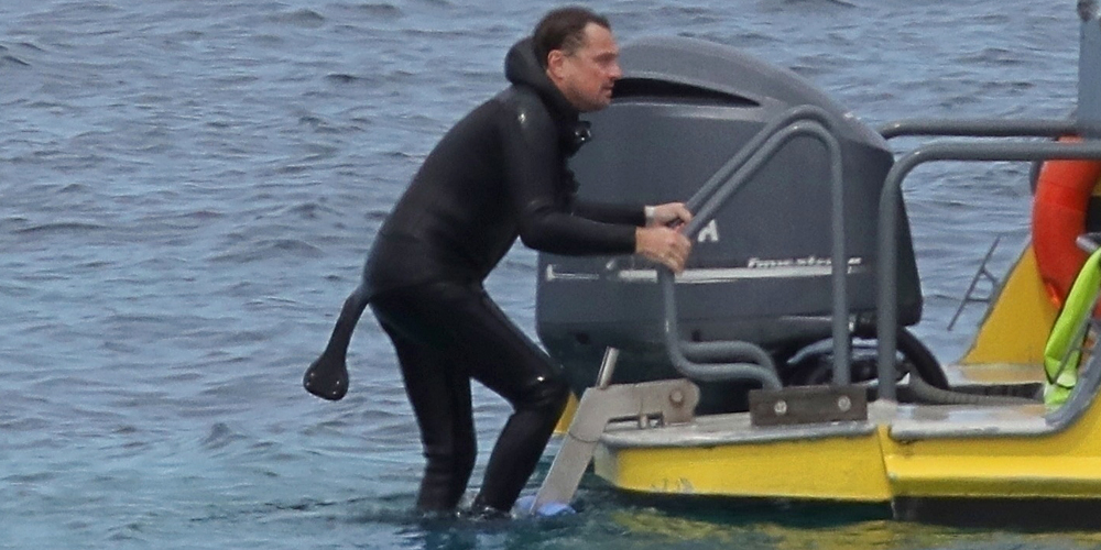 Leonardo DiCaprio Takes a Dive in Spain for His Upcoming Nature ...