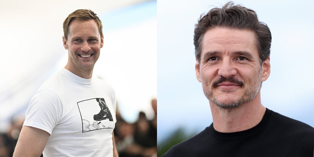 Alexander Skarsgard Kisses Pedro Pascal’s Cheek During Standing Ovation ...