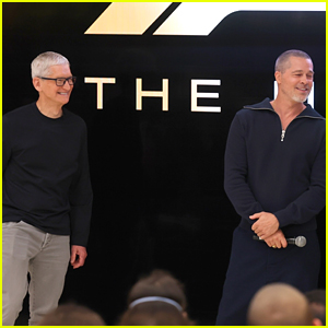 Brad Pitt Continues ‘F1′ Movie Promotion at Apple Store Q&A With CEO ...