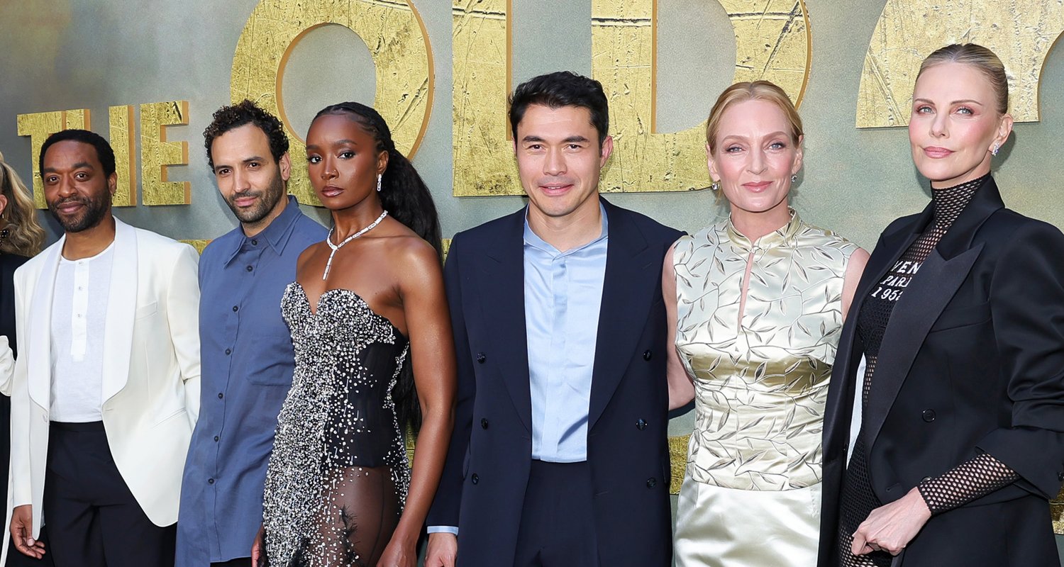 Charlize Theron Joins Co-Stars Uma Thurman, Henry Golding, & More at ...