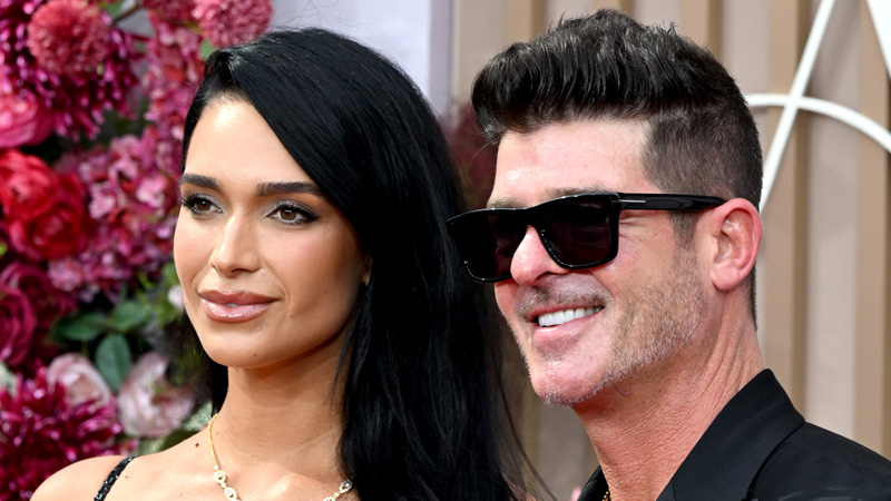 Robin Thicke & New Wife April Love Geary Make First Appearance as ...
