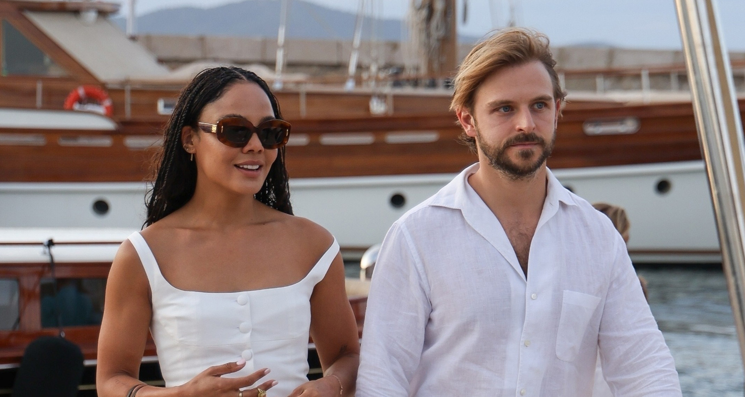 Tessa Thompson & Boyfriend Brandon Green Coordinate in White Outfits ...